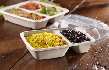 Clear Dome Lid for Rectangle Pulp Containers | Sabert